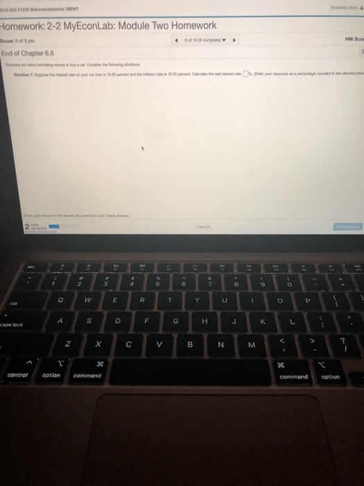 Solved 1 Macroeconomi Homework: 2-2 MyEconLab: Module Two | Chegg.com