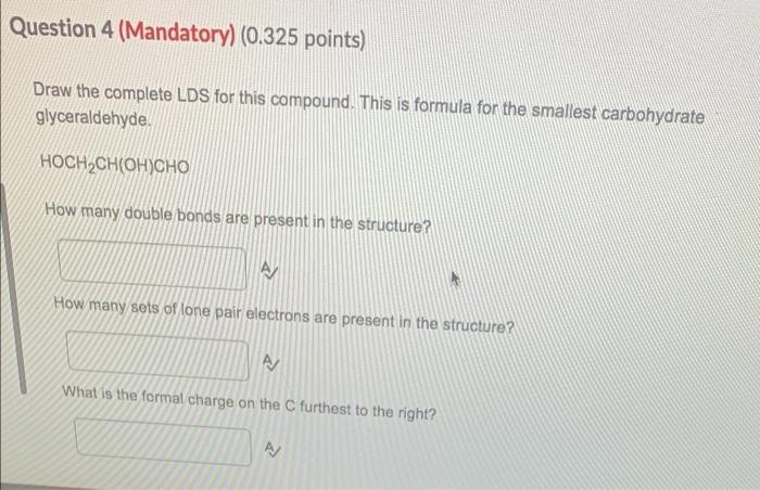 Solved Draw complere LDS for this compound. This formula is | Chegg.com