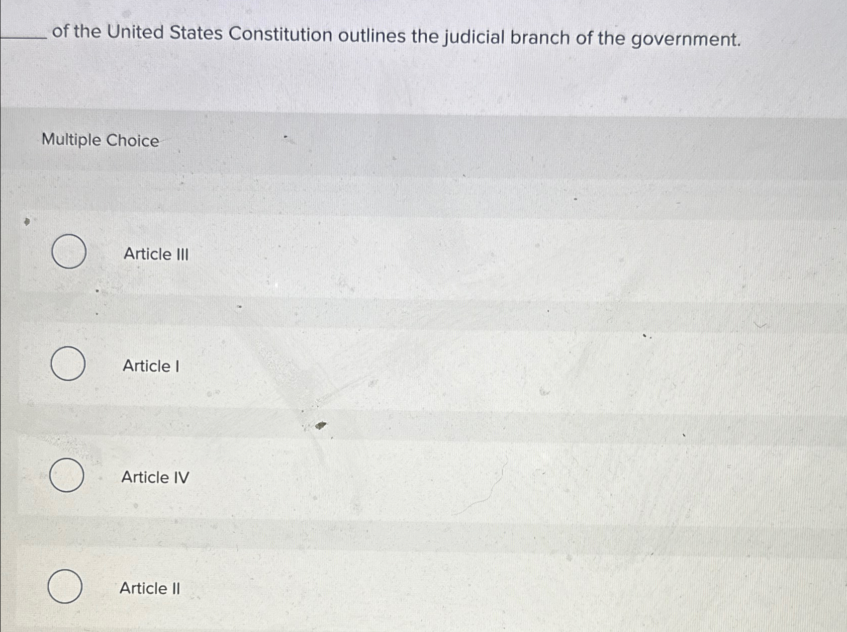 Solved of the United States Constitution outlines the | Chegg.com