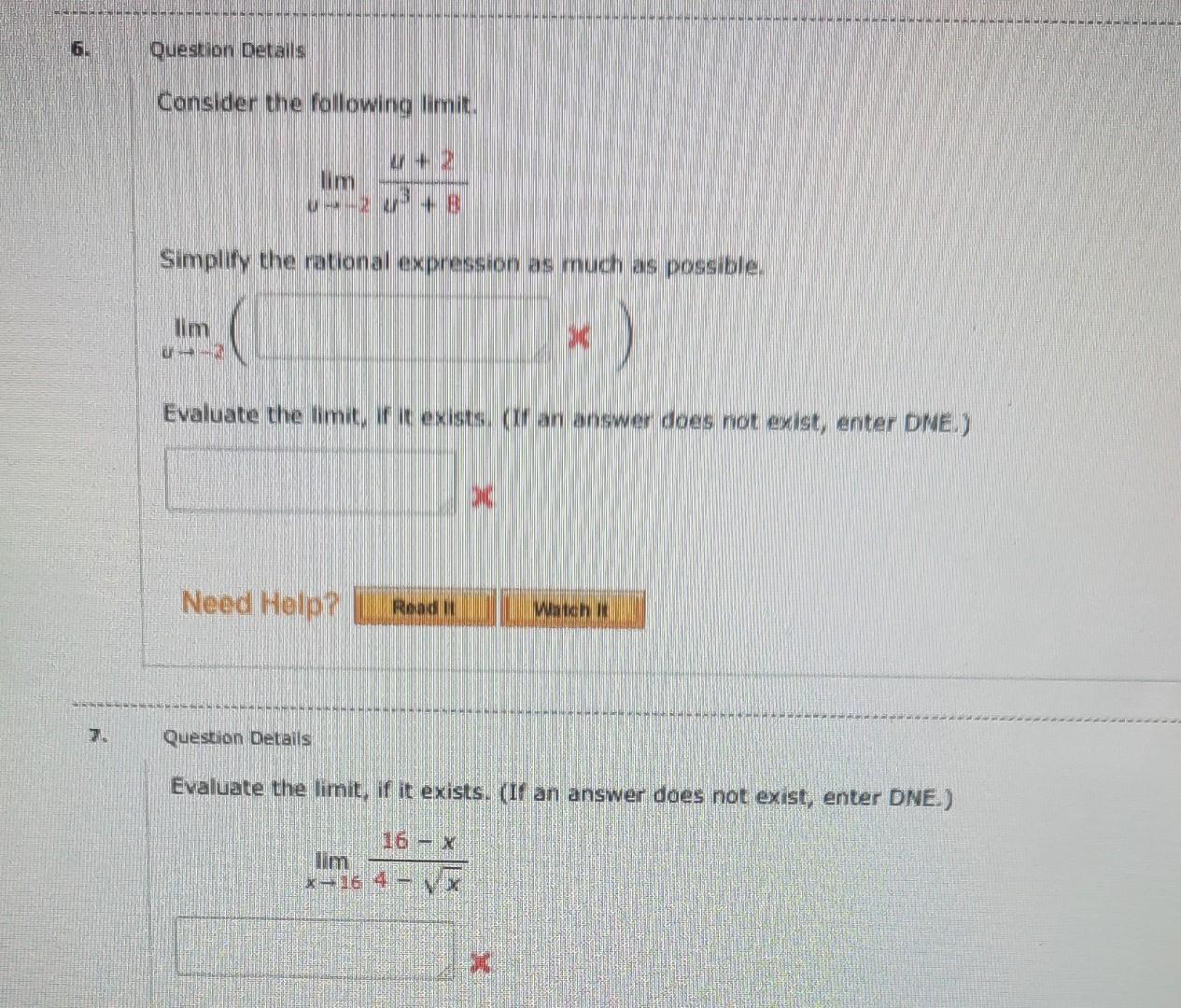 Solved Question Details Consider the following limit. | Chegg.com