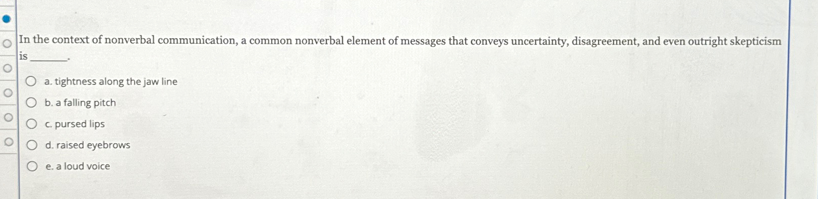 Solved In the context of nonverbal communication, a common | Chegg.com