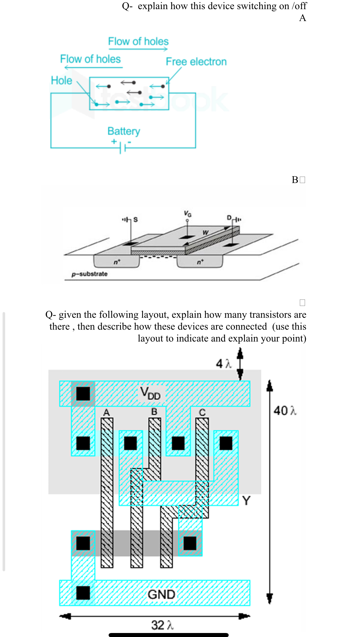 Solved Q- ﻿explain how this device switching on /offABQ- | Chegg.com