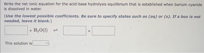 Solved Write the net ionic equation for the acid-base | Chegg.com