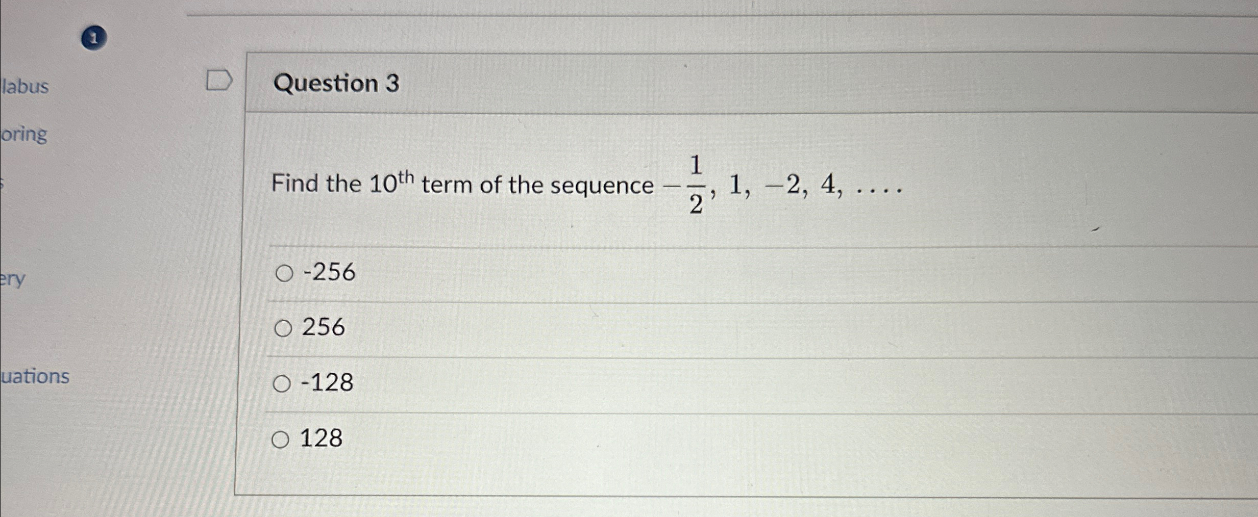 Solved Question 3Find the 10th ﻿term of the sequence | Chegg.com