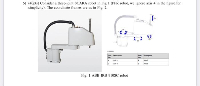 Solved 5) (40pts) Consider a three-joint SCARA robot in Fig | Chegg.com