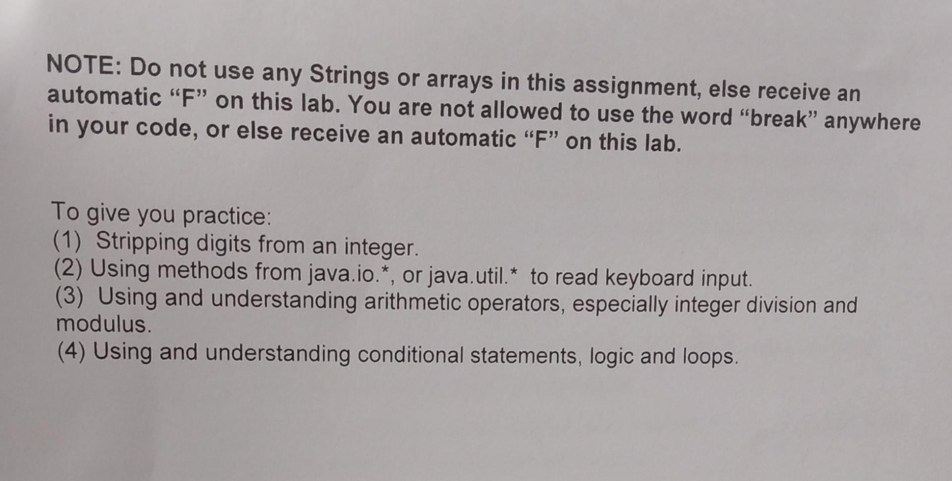 Solved Write A Java Program Named Lab6 That Will Involve A 3506