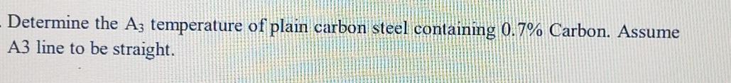 Solved Determine the A3 temperature of plain carbon steel | Chegg.com