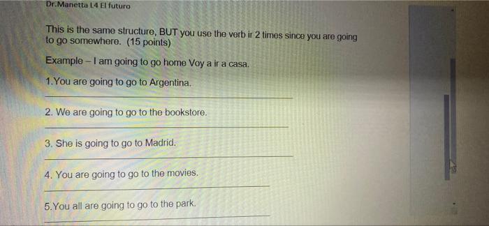 Dr.Manetta L4 El futuro This is the same structure, | Chegg.com