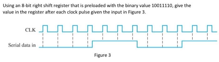 Solved Using an 8-bit right shift register that is preloaded | Chegg.com
