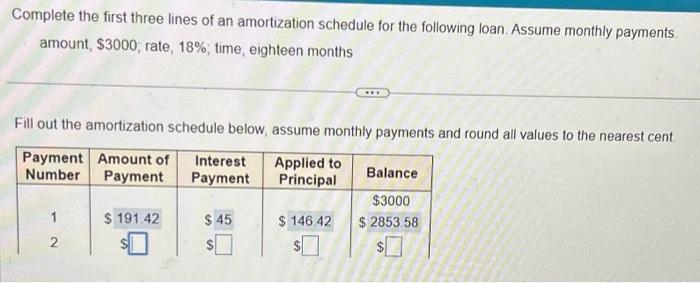 Solved Use the amortization table to determine how much of | Chegg.com
