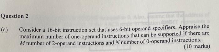 Solved Consider a 16-bit instruction set that uses 6-bit | Chegg.com