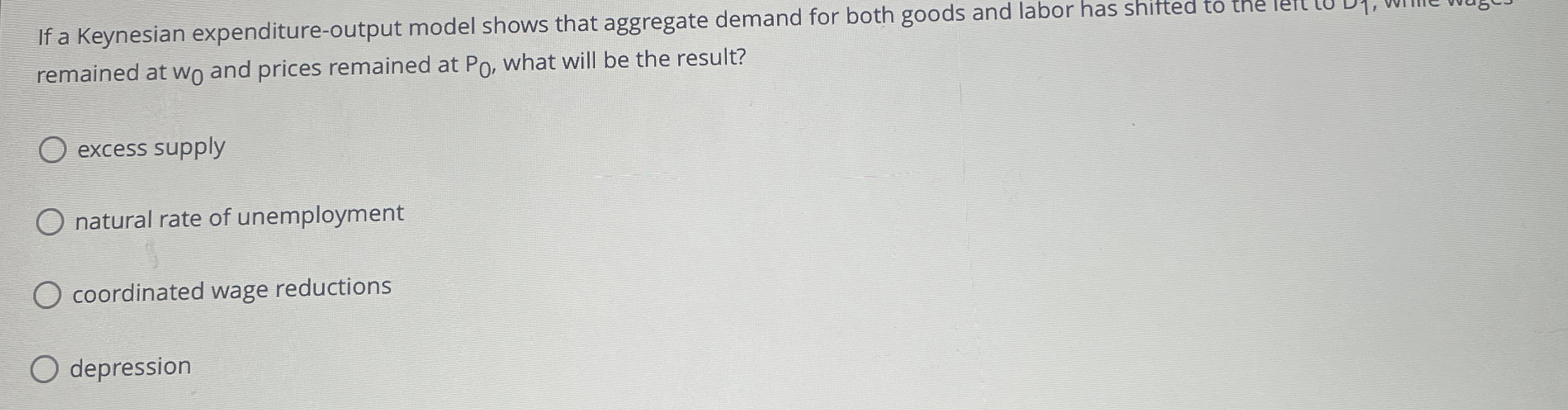 Solved If a Keynesian expenditure-output model shows that | Chegg.com