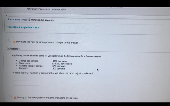 Solved Your answers are saved automatically. Remaining Time: | Chegg.com