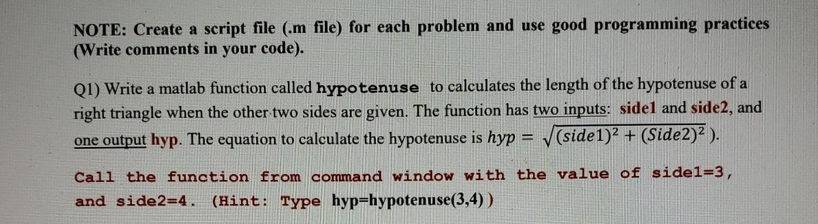 Solved Need to design a program in Matlab that utilizes a | Chegg.com