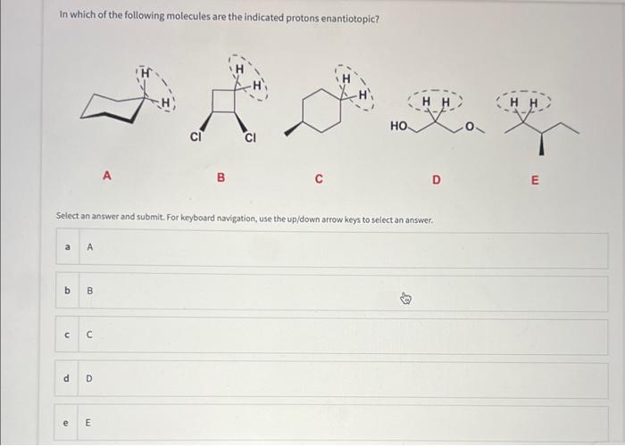 Solved In which of the following molecules are the indicated | Chegg.com