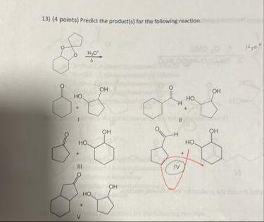 Solved (4 ﻿points) ﻿Predict the product(s) ﻿for the | Chegg.com
