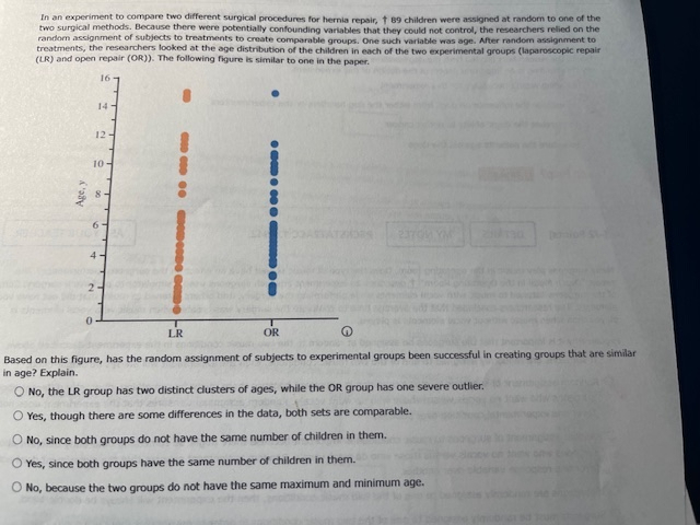 Solved In an experiment to compare two different surgical | Chegg.com