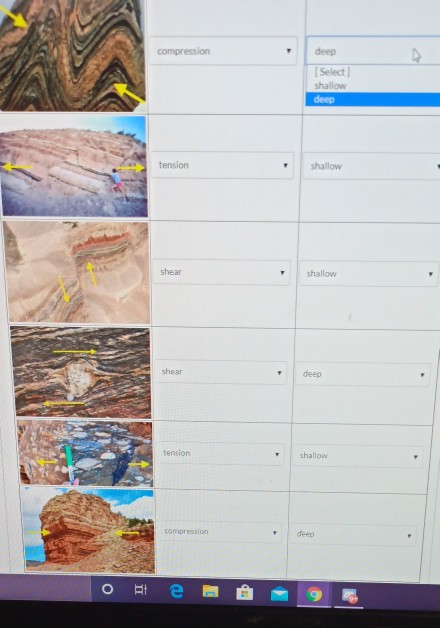 Solved compression deep Select shallow deep tension shallow | Chegg.com