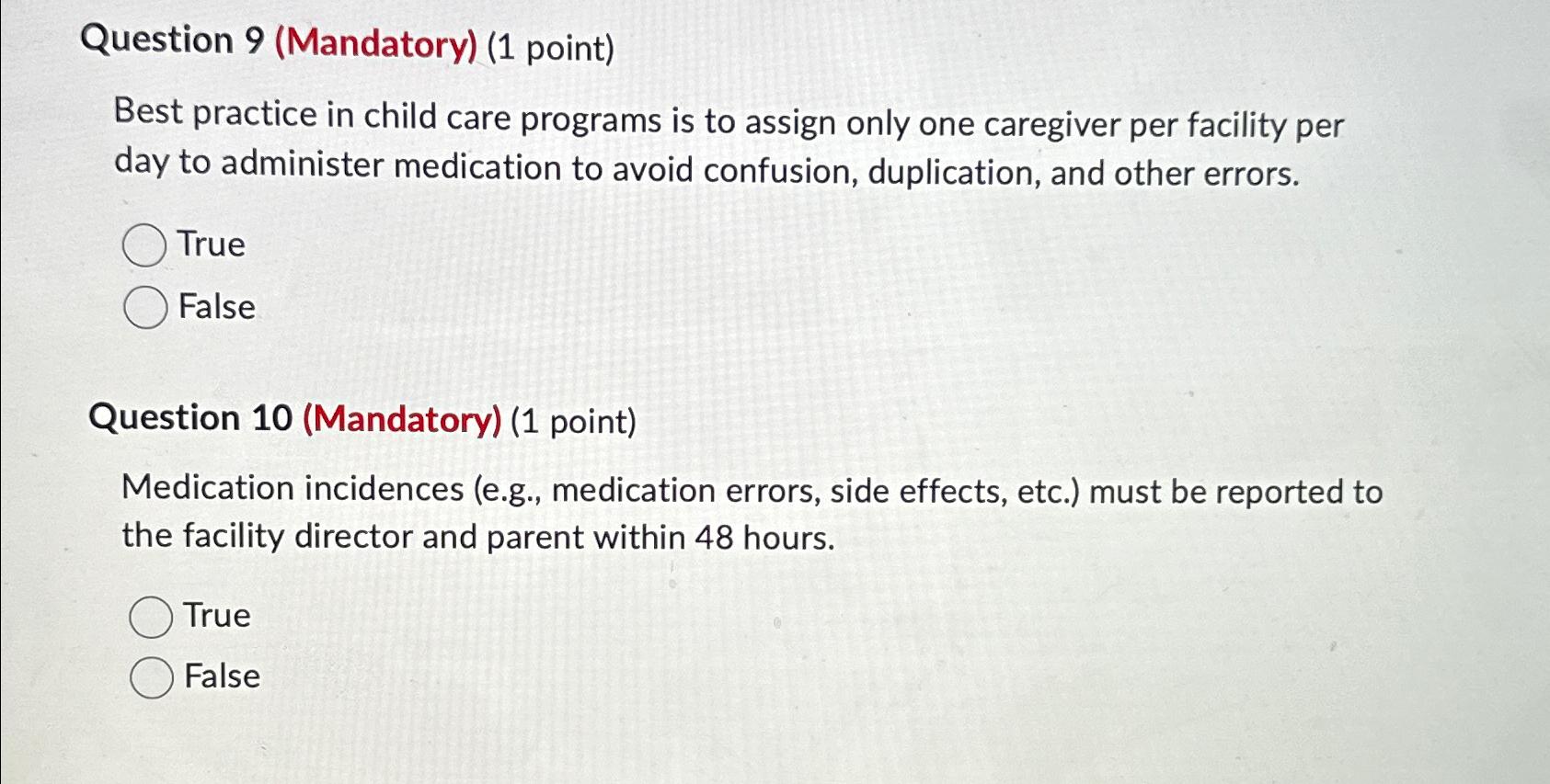 Solved Question 9 (Mandatory) (1 ﻿point)Best practice in | Chegg.com