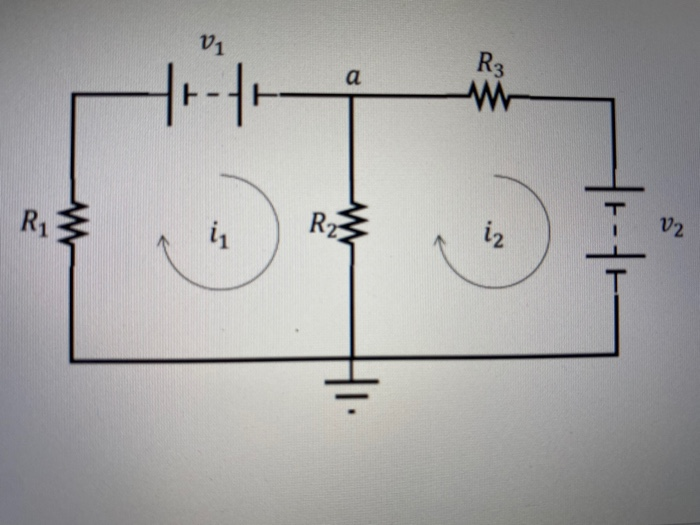 Solved V1 R3 a Ht- R1 R2 V2 W ii iz For R1 = 6, R2 = 7, R3 | Chegg.com