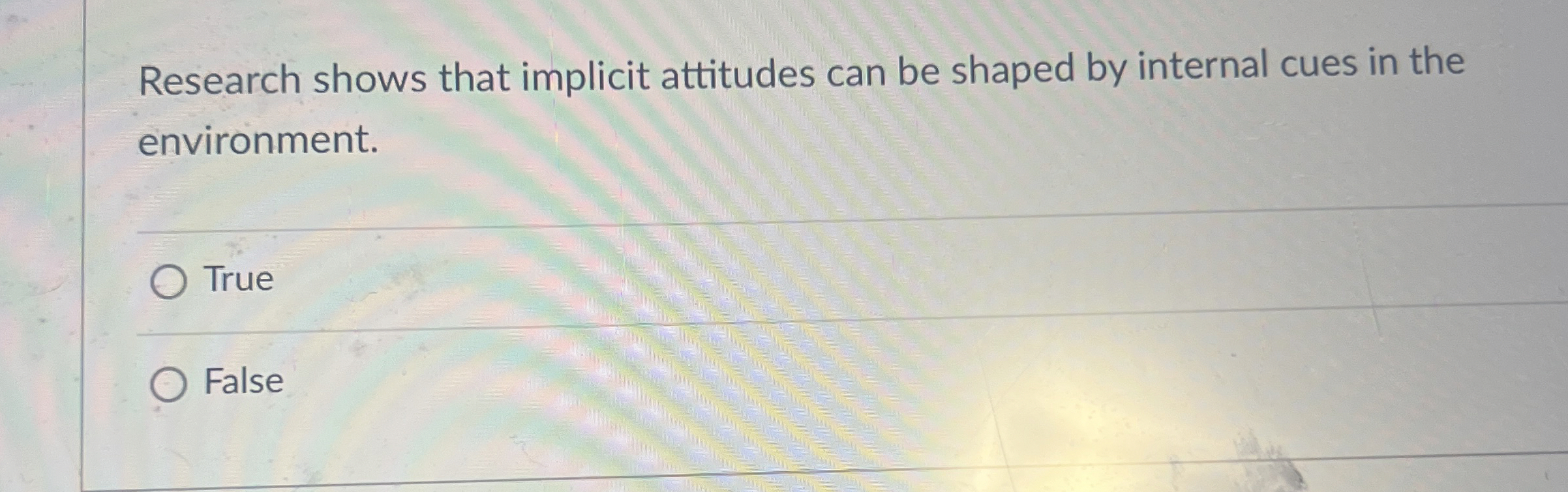 Solved Research shows that implicit attitudes can be shaped | Chegg.com
