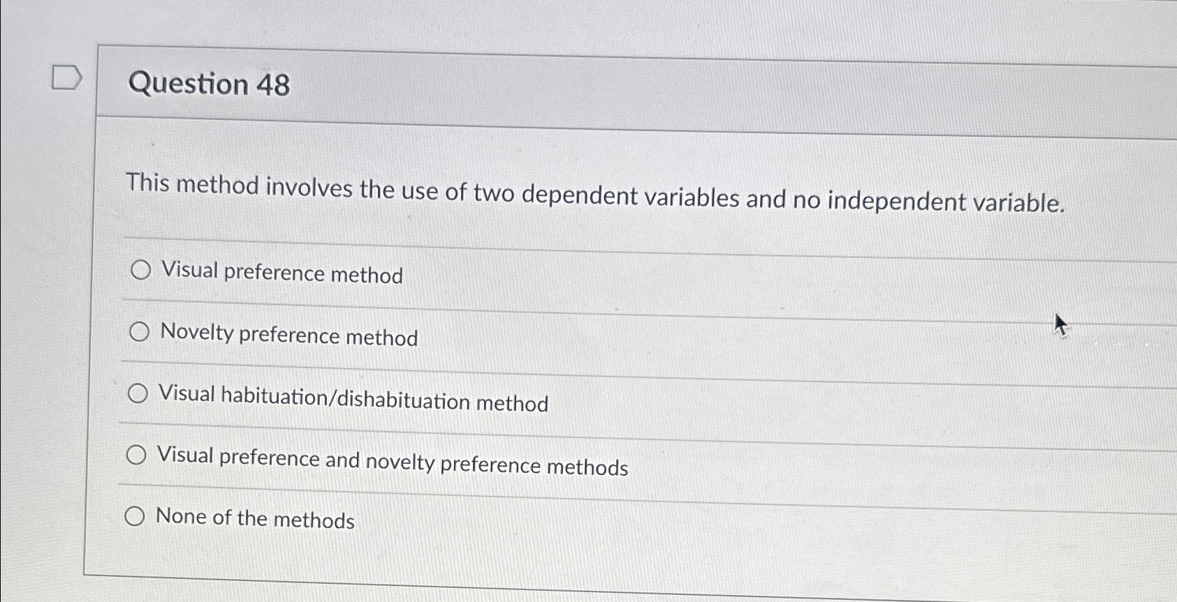Solved Question 48This method involves the use of two | Chegg.com