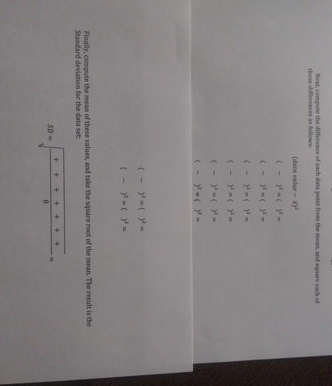 Solved Consider a data set consisting of the following eight | Chegg.com