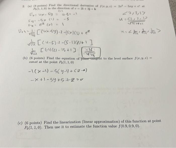 Solved (c) (6 points) Find the linearization (linear | Chegg.com