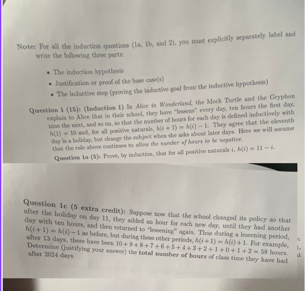 Solved Note: For all the induction questions , ﻿and 2 | Chegg.com
