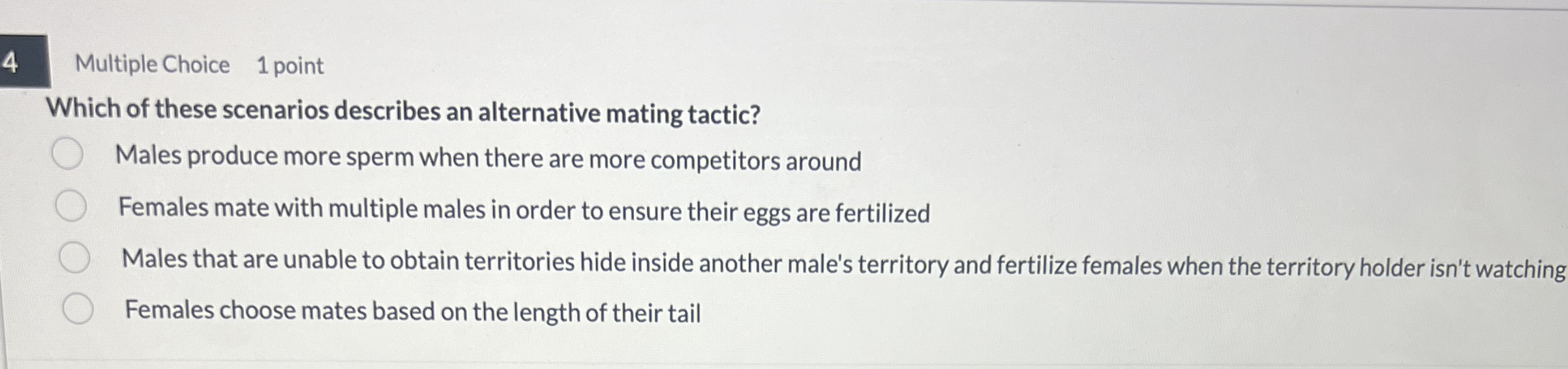 High Quality SOLUTION 4Multiple Choice 1 ﻿pointWhich of these scenarios | Chegg.com