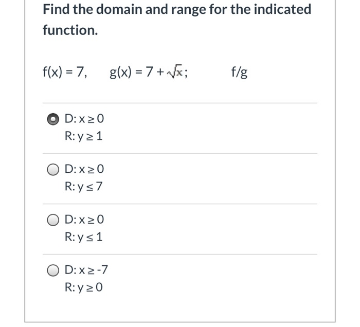 Solved Solve the problem. If f(x) = -7x + 1 and g(x) = 9x2 - | Chegg.com