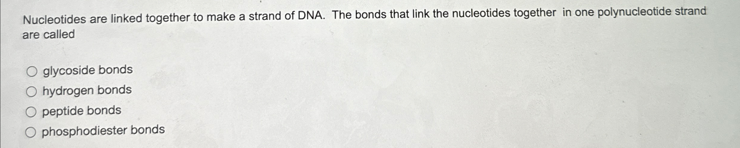 Solved Nucleotides are linked together to make a strand of | Chegg.com