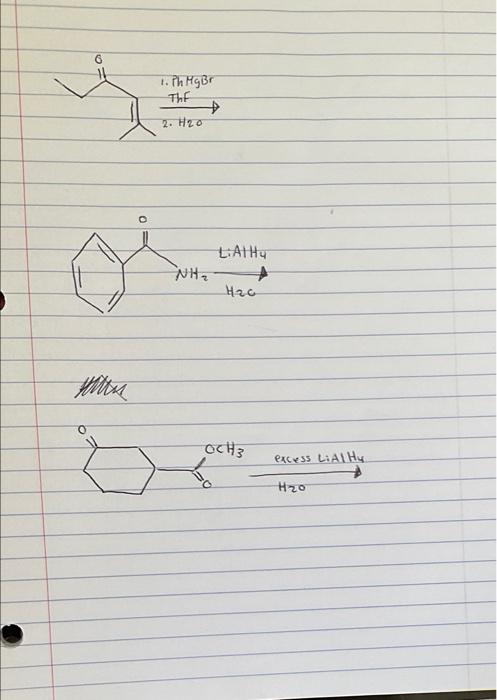 Solved 14 1. Ph MgBr The 2. H2o 0 o M LAHY NH2 H20 s OCH3 | Chegg.com
