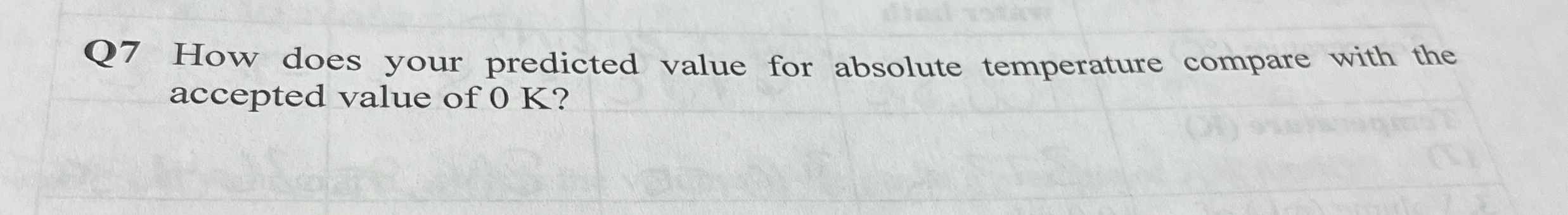 Solved Q7 ﻿How does your predicted value for absolute | Chegg.com