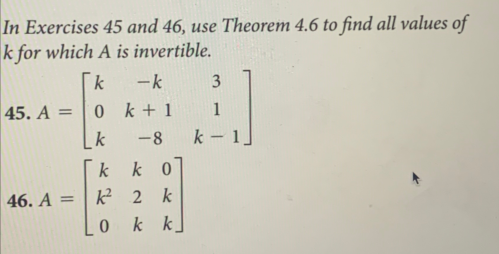Solved In Exercises 45 ﻿and 46, ﻿use Theorem 4.6 ﻿to find | Chegg.com