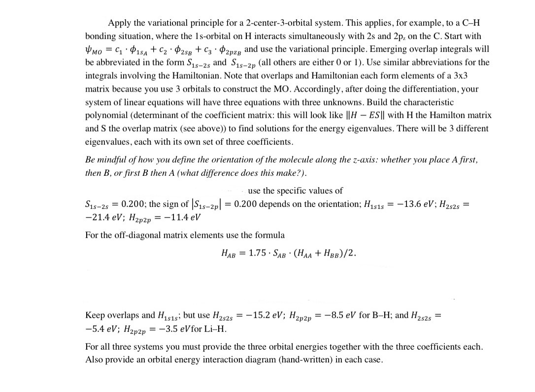 Solved Apply the variational principle for a | Chegg.com