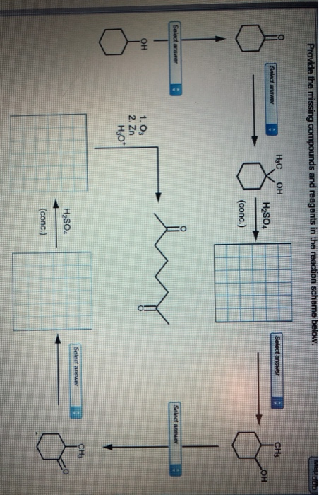 Solved Provide the missing compounds and reagents in the | Chegg.com