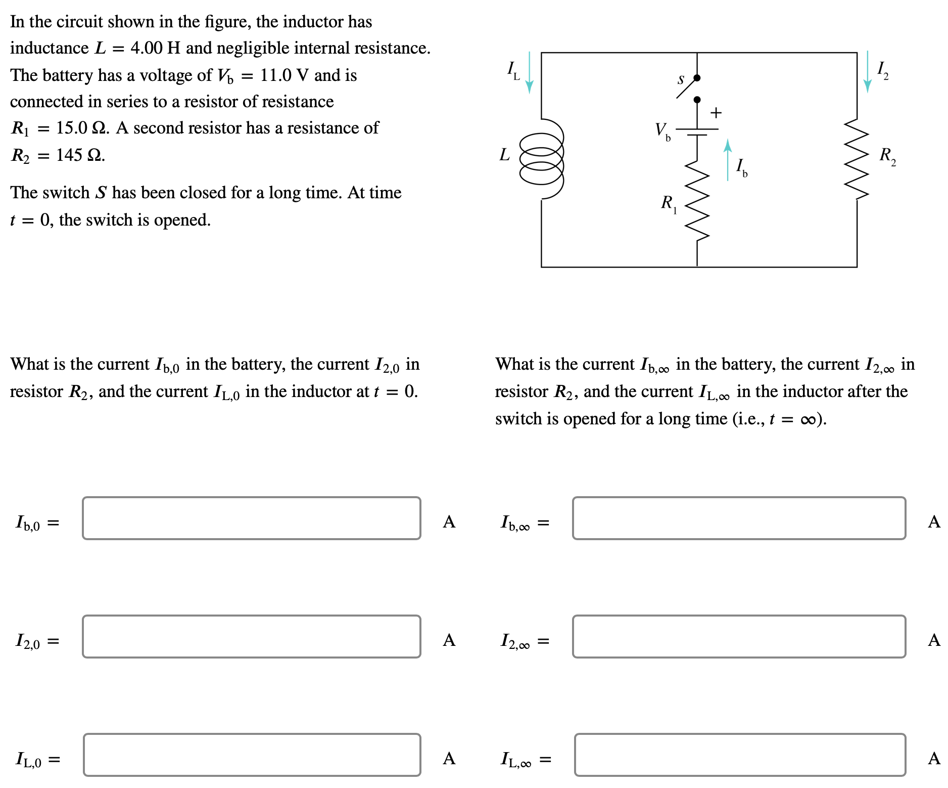 Solved In the circuit shown in the figure, the inductor | Chegg.com