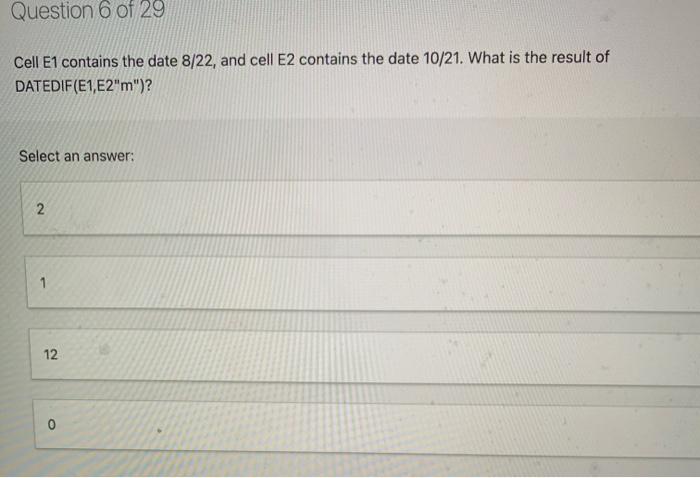 Solved Question 2 of 29 To select all blank cells in a list, | Chegg.com