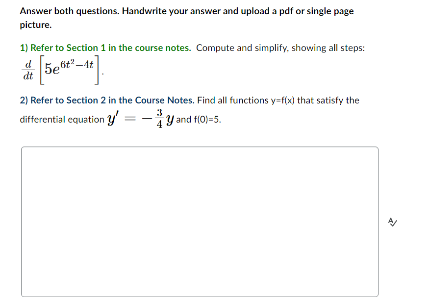 Solved Answer both questions. Handwrite your answer and | Chegg.com