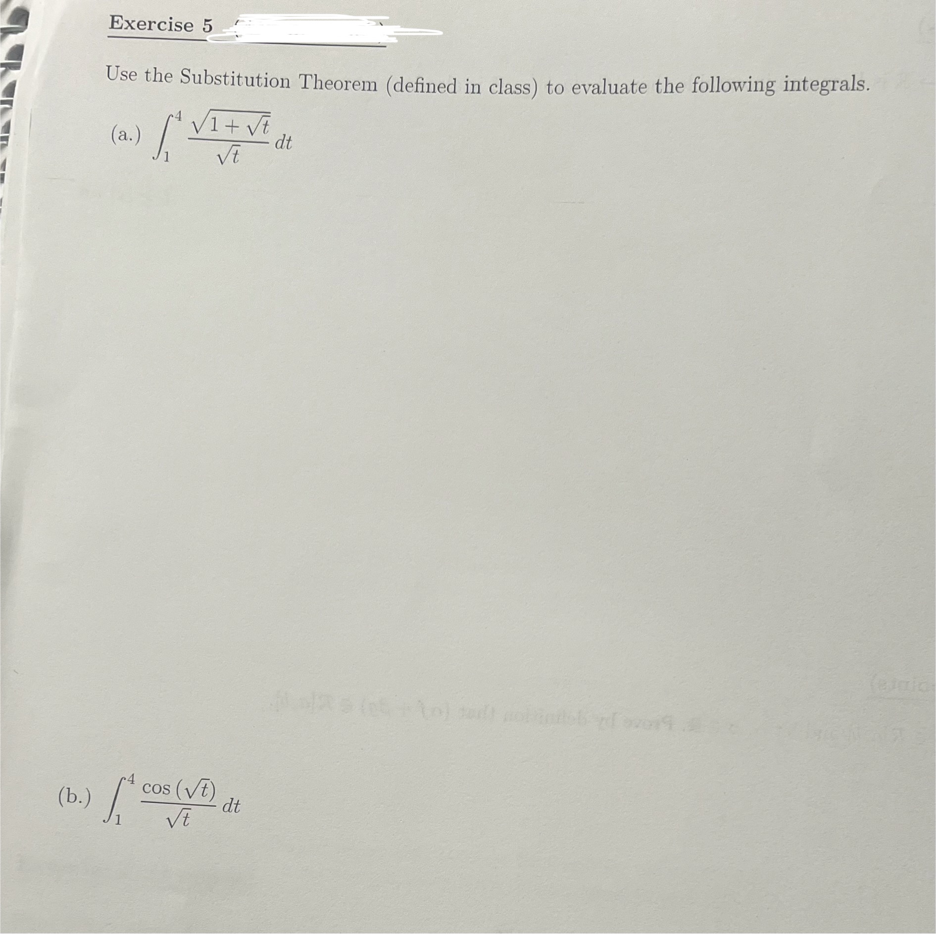 Solved Exercise 5Use the Substitution Theorem (defined in | Chegg.com