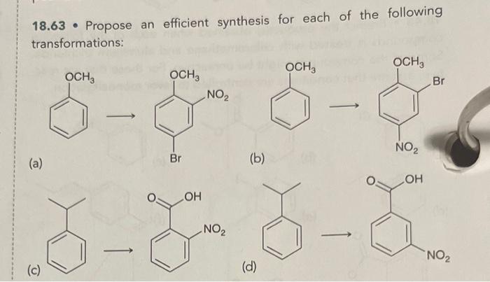 Solved 18.63 - Propose an efficient synthesis for each of | Chegg.com