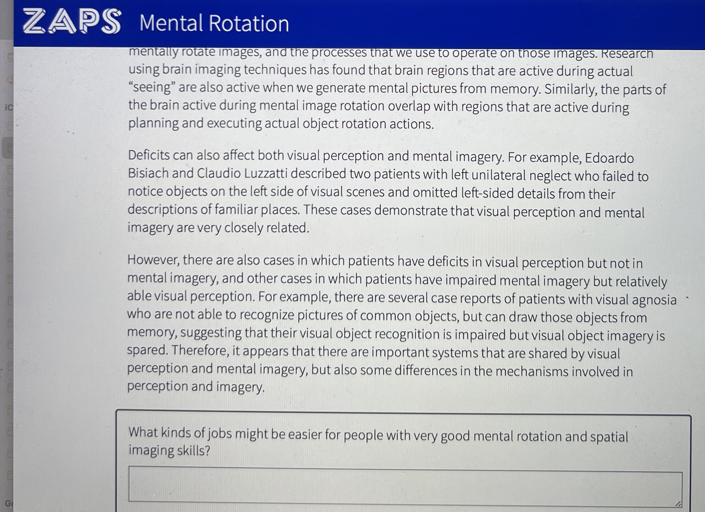 Solved ZA ﻿DS Mental Rotationmentally rotate Images, and the | Chegg.com