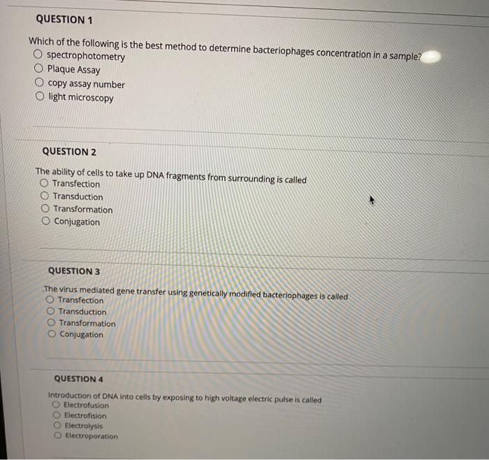 Solved QUESTION 1 Which of the following is the best method | Chegg.com