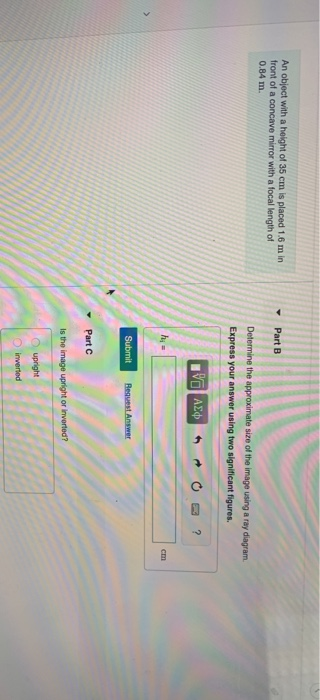 Solved An object with a height of 35 cm is placed 1.6 m in | Chegg.com