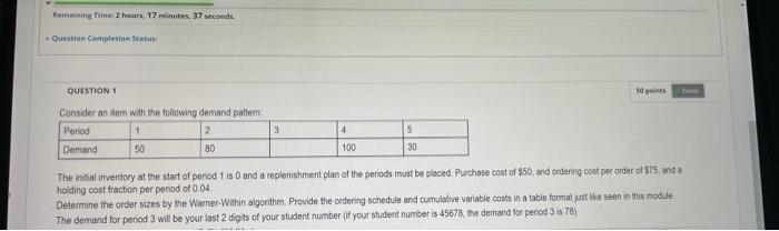 Solved QUESTION Considerate with the following demand po | Chegg.com