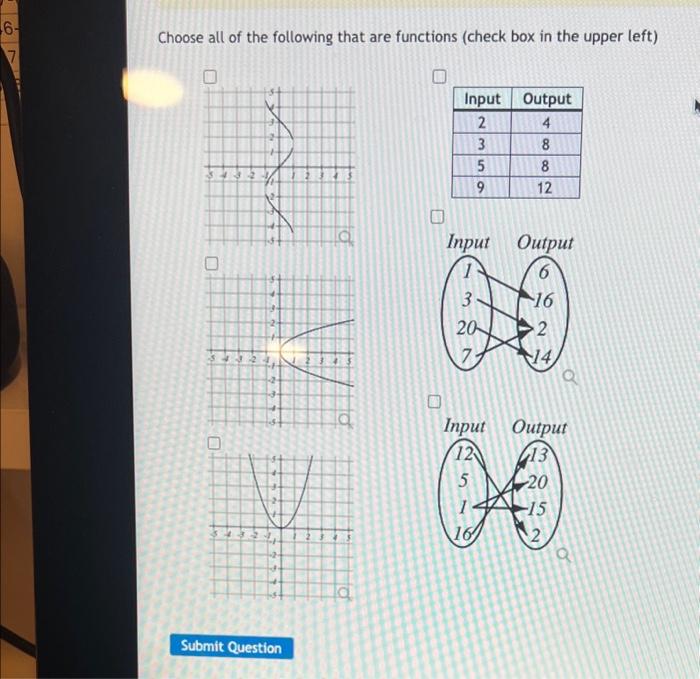 Solved Choose all of the following that are functions (check | Chegg.com
