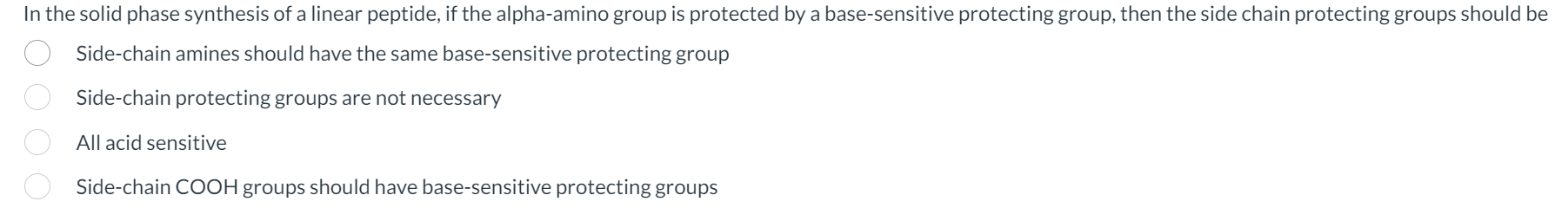 Solved In the solid phase synthesis of a linear peptide, if | Chegg.com
