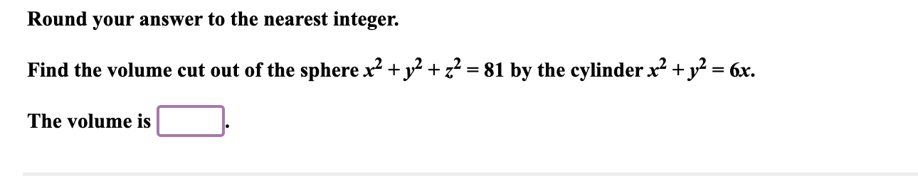 Solved Round your answer to ﻿the nearest integer.Find the | Chegg.com