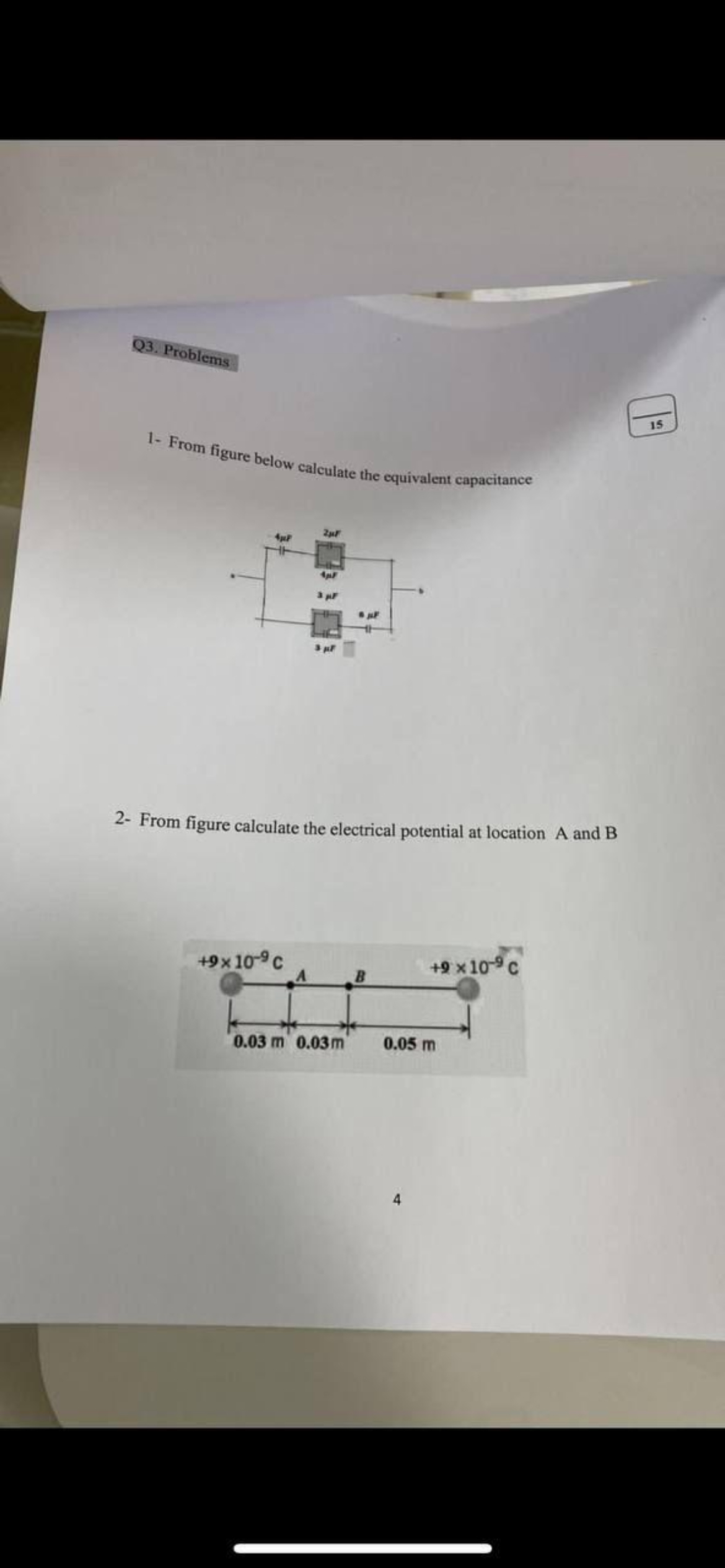 Solved Q3. ﻿ProblemsFrom figure below calculate the | Chegg.com